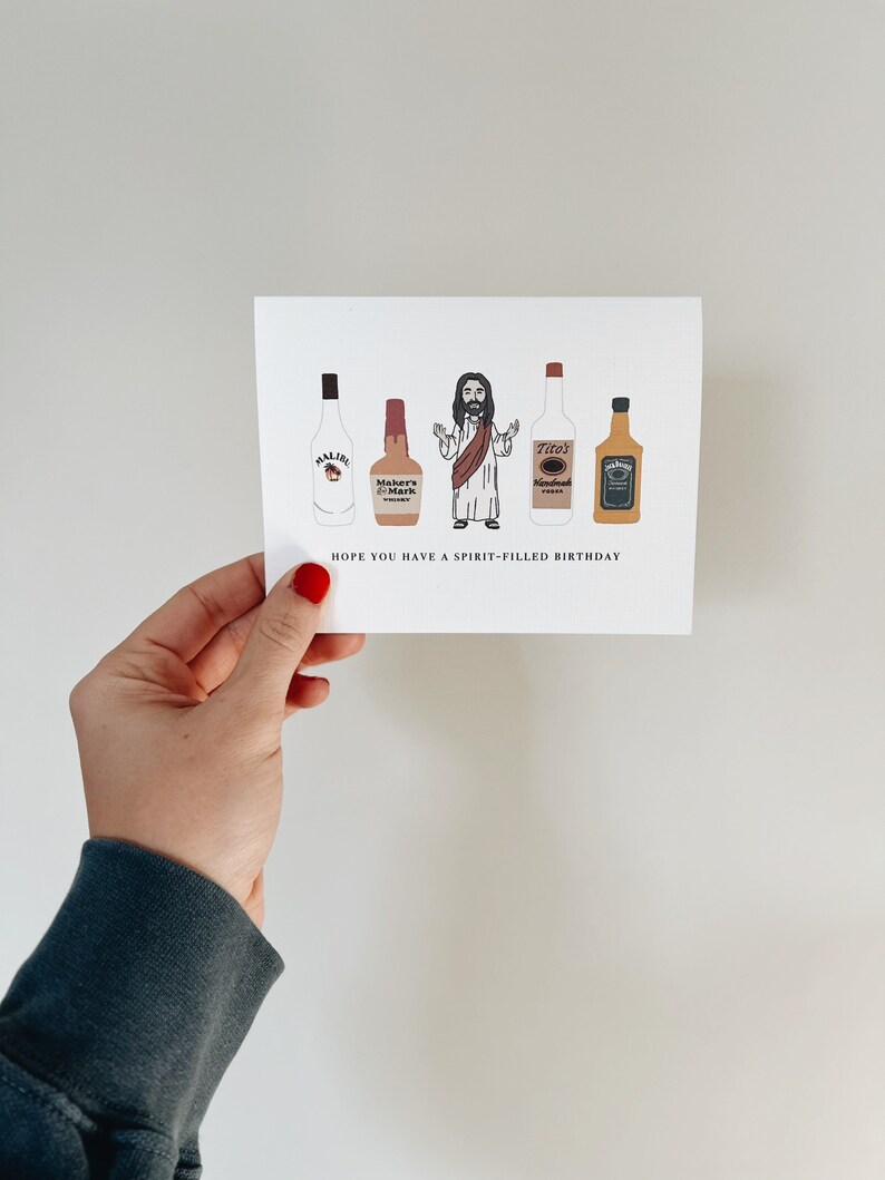 Spirit-filled Birthday Card Funny Christian Birthday Card // | Etsy