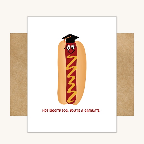 Funny Dog Graduation Card - Etsy