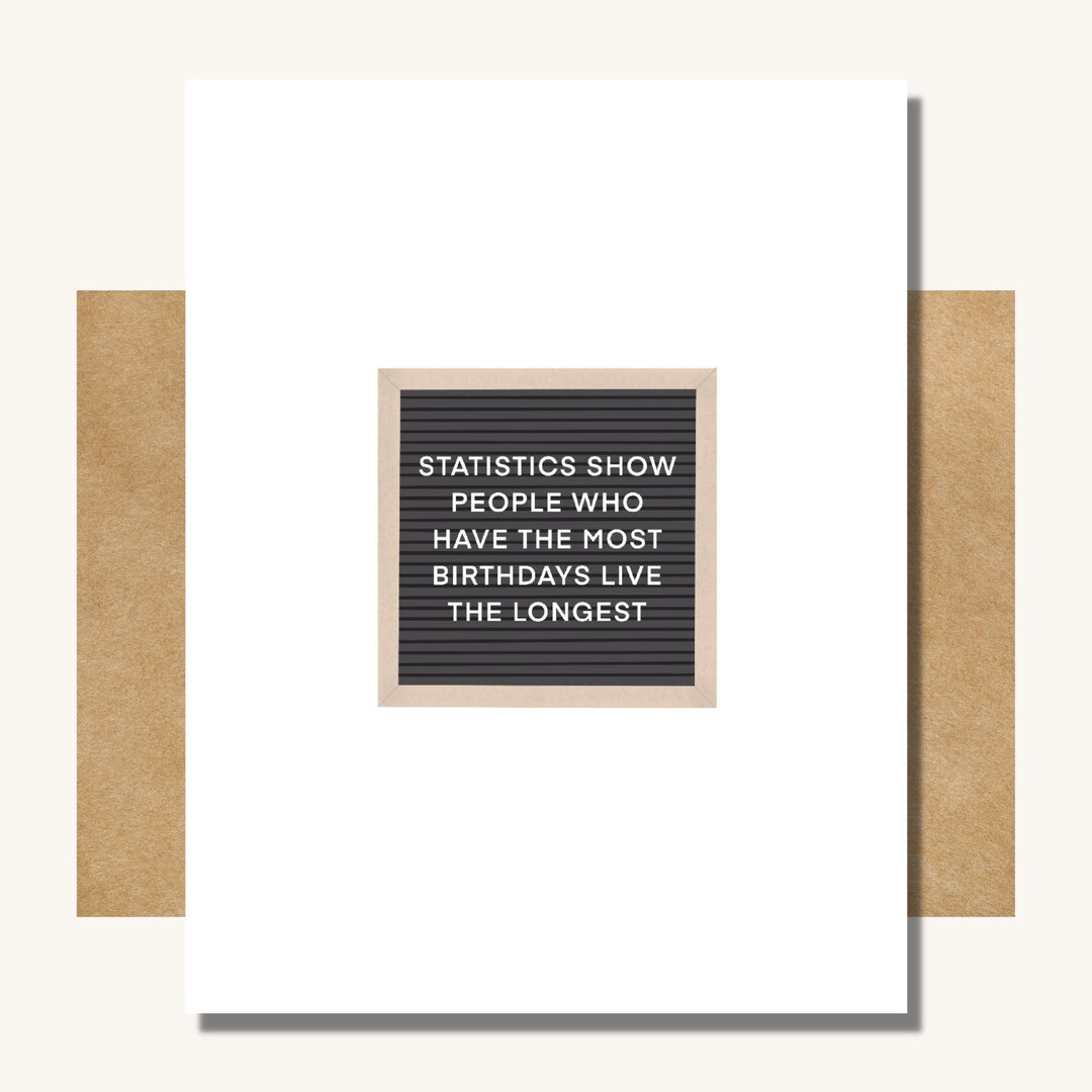Funny Letterboard Birthday Card — Over the Hill Birthday Card // Funny ...