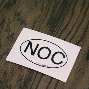 No One Cares Sticker Vinyl Sticker — Bumper Sticker // Laptop Sticker ...