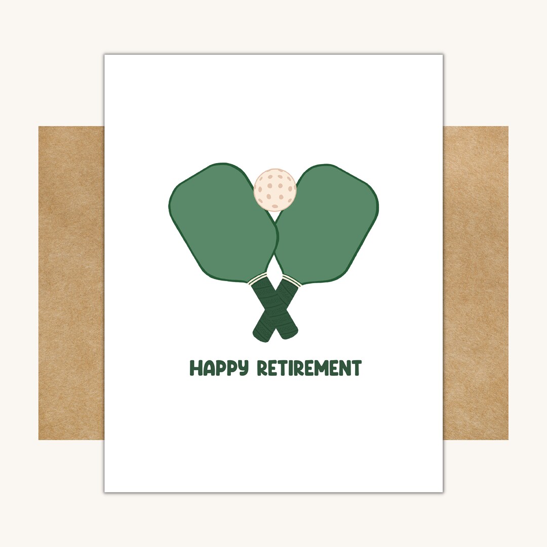 Pickleball Retirement Card -- Pickleball Card // Card for Retirement ...