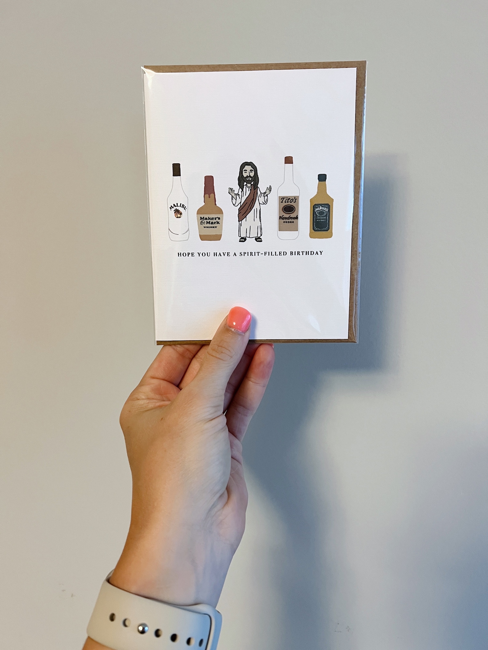 Spirit-filled Birthday Card Funny Christian Birthday Card // Alcohol ...