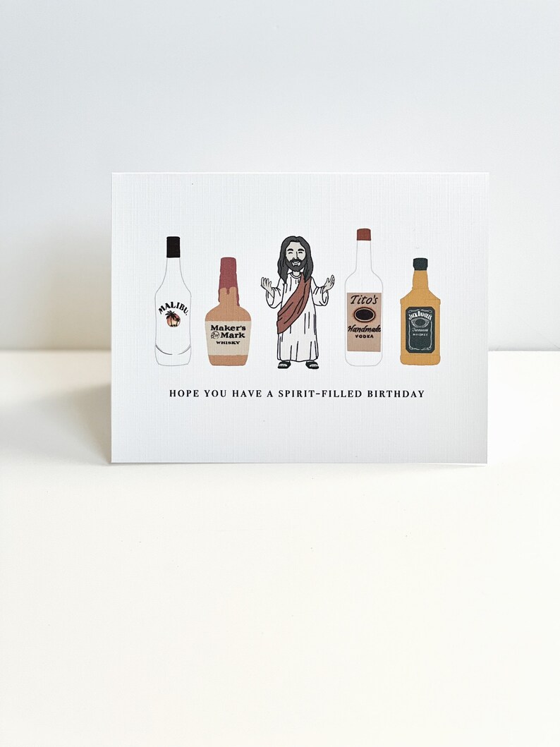 Spirit-filled Birthday Card Funny Christian Birthday Card // | Etsy