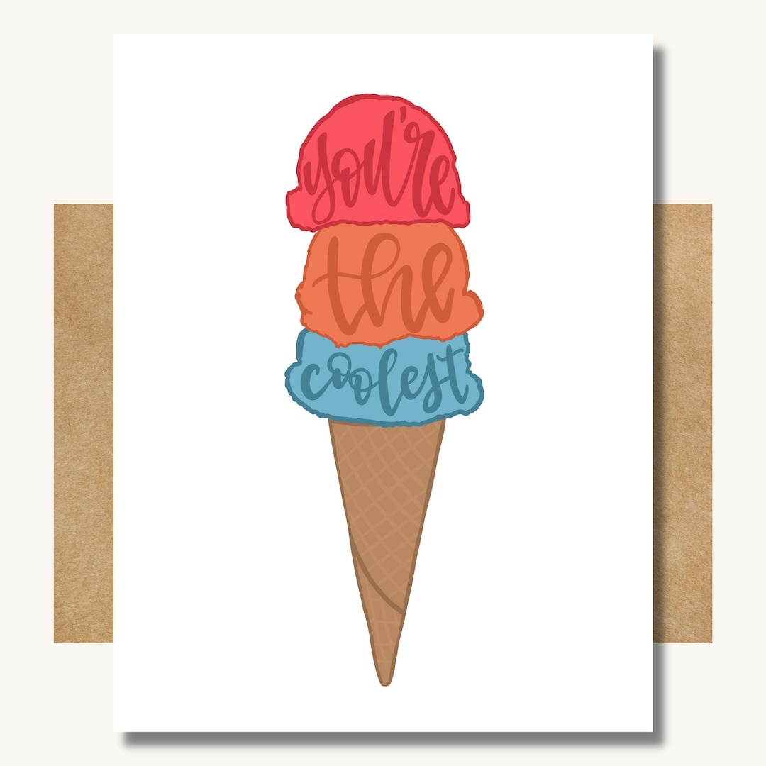 You're the Coolest Card — Card of Encouragement // Valentines Day Card ...