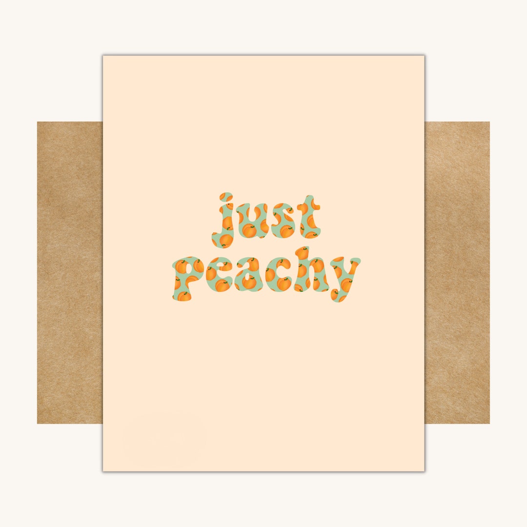 Just Peachy Card -- Peach Stationery Set // Peach Card Set // Peach ...