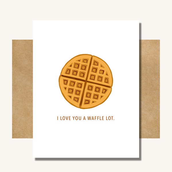 Waffle Pun Card - Etsy