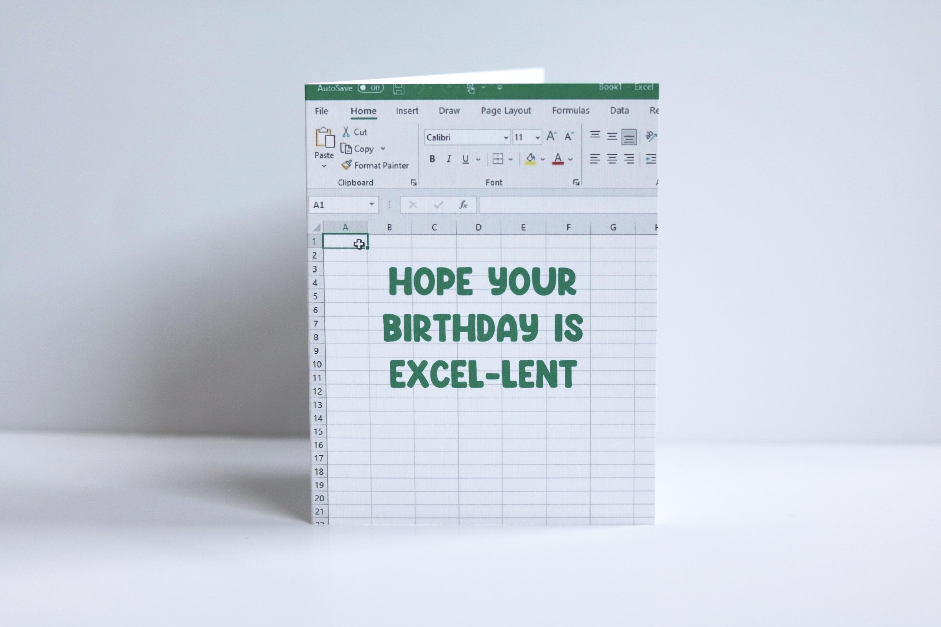 Excel Birthday Card -- Excel Nerd // Funny Excel Gift // Statistics ...