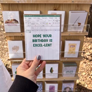 Excel Birthday Card -- Excel Nerd // Funny Excel Gift // Statistics ...