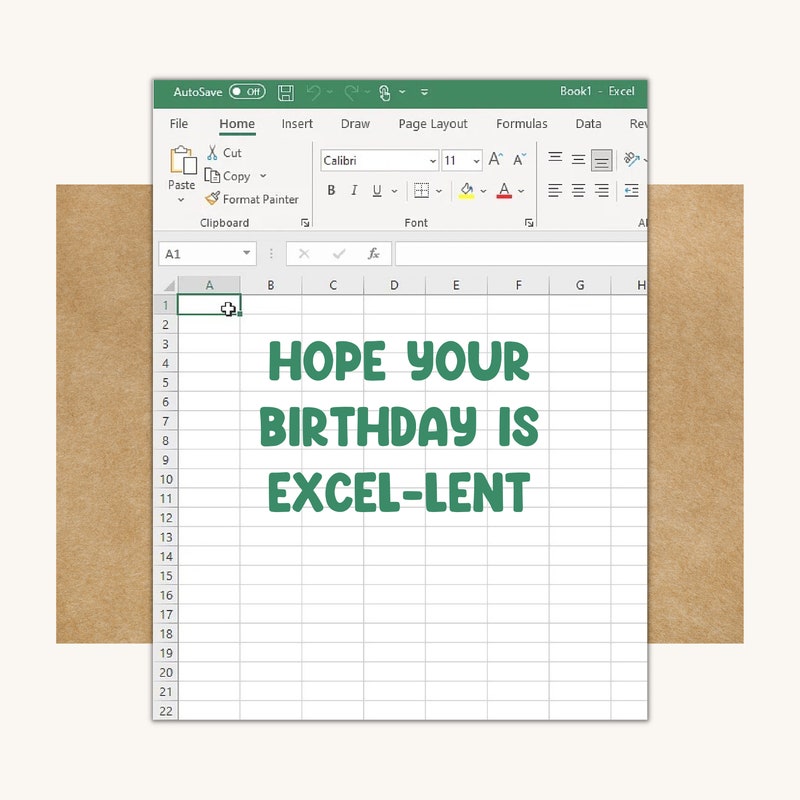 Excel Birthday Cards - Etsy