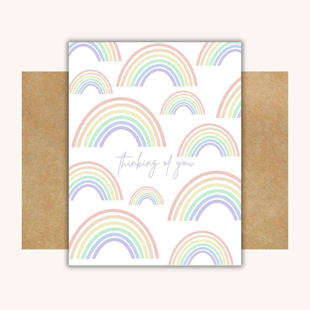Thinking of You Sympathy Card -- Sympathy Card // Rainbow Card ...