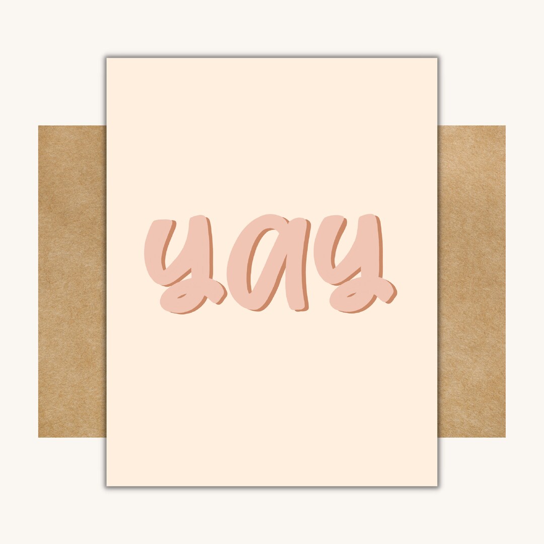 Yay Card — Congratulations Card // Celebration Card // Card for College ...