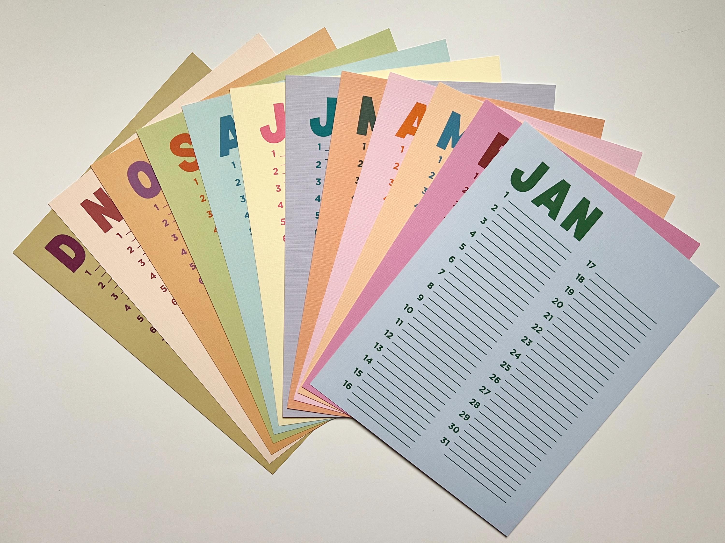 Perpetual Calendar Physical Copy - Celebration Calendar // Repeat ...