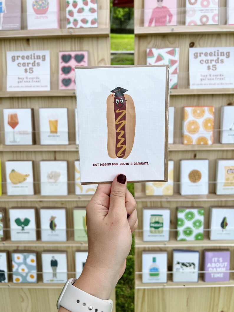 Funny Hot Dog Graduation Card, Unique Congrats Card - Etsy