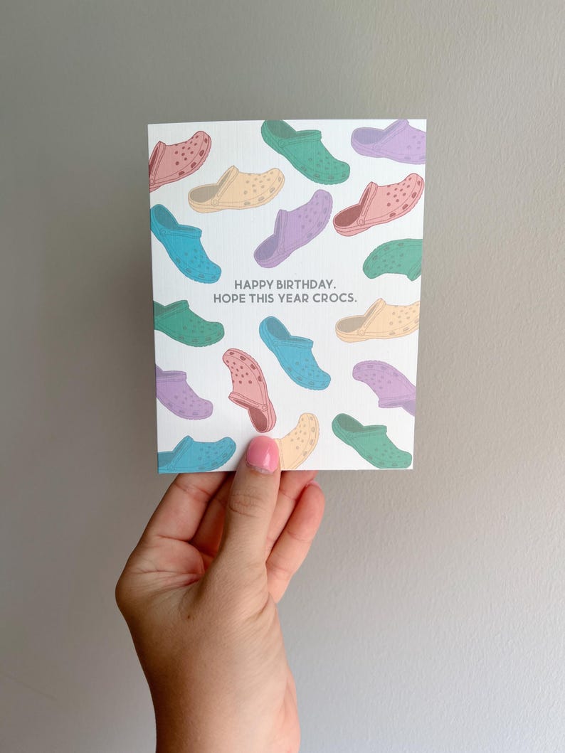 Funny Crocs Birthday Card – Croc Lover Gift - Etsy