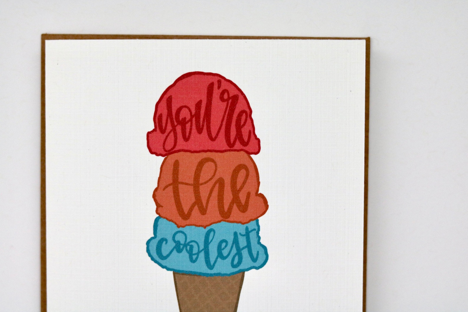 You're the Coolest Card Card of Encouragement // - Etsy