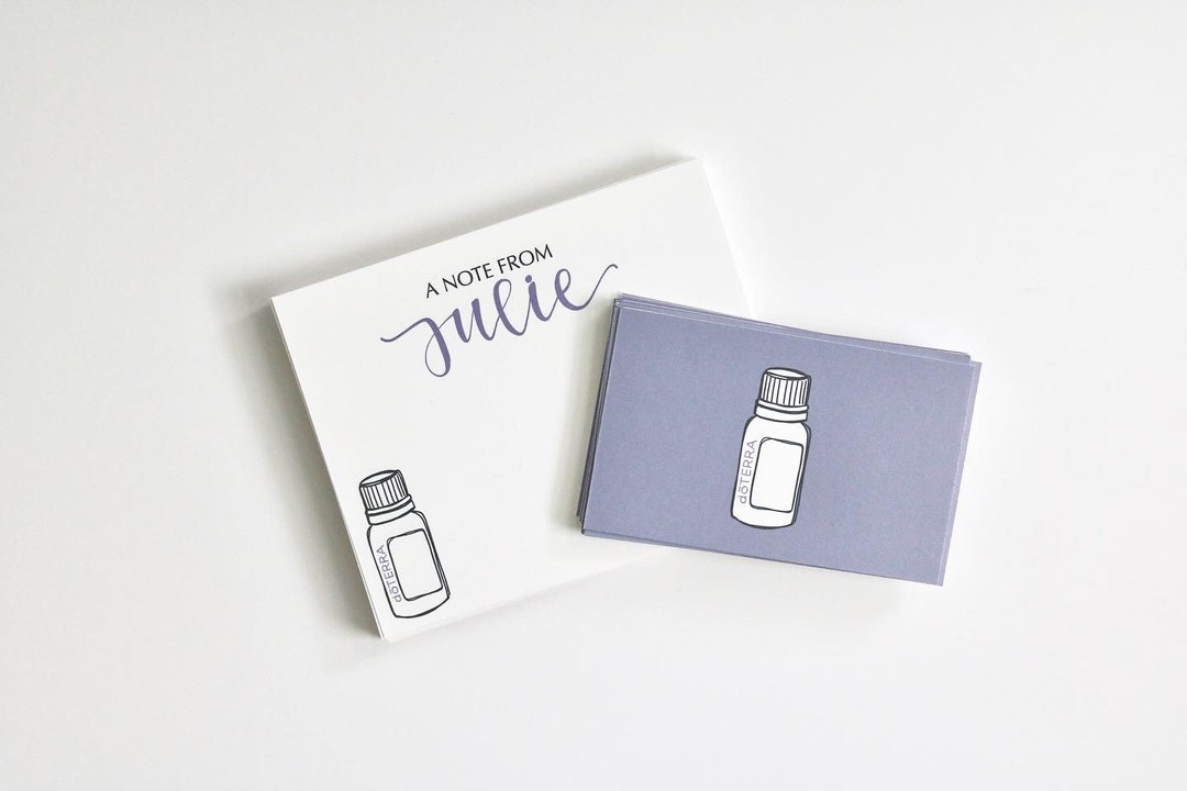 Personalized Doterra Notecard Set, Essential Oil Gift - Etsy
