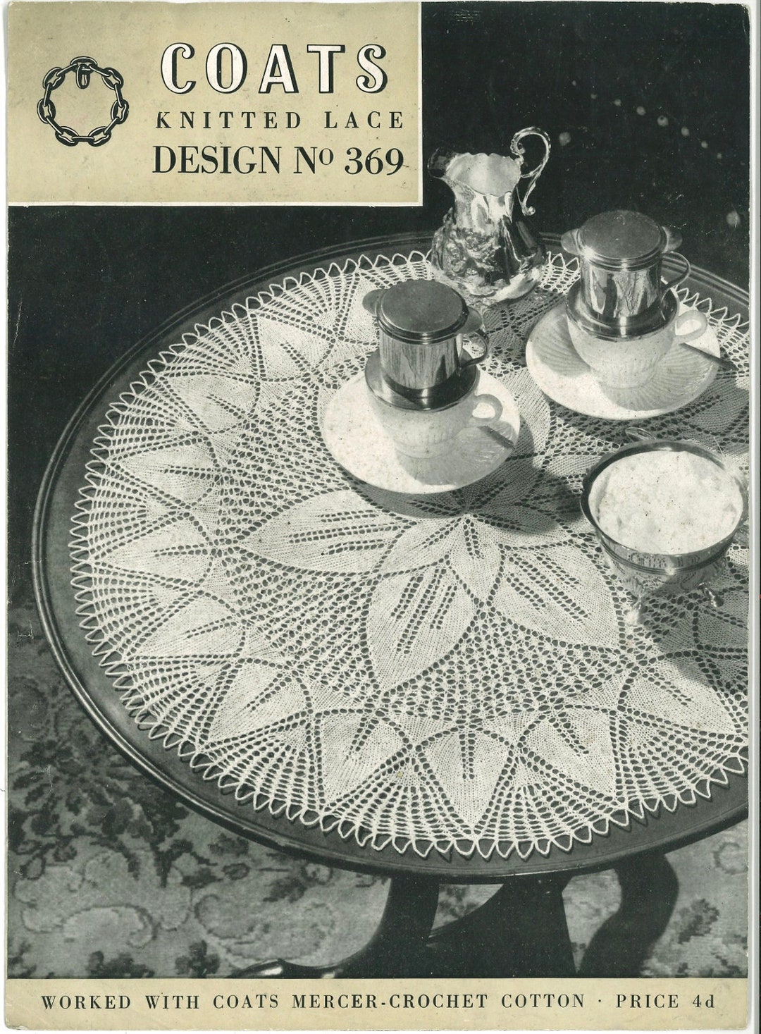 Knitting Pattern Knitted Doily Pattern Coats 369 1960s Knitting Pattern ...