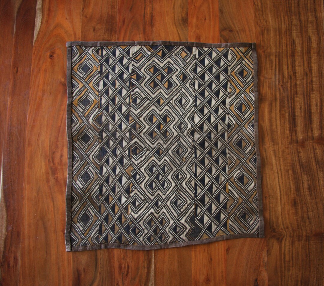 Kuba Cloth 23x25 Tapestry Wall Hanging Rug Wall Hanging African Tribal ...