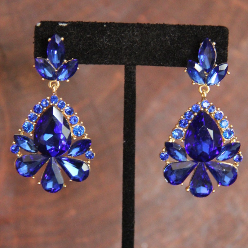 Royal Blue Earrings - Etsy