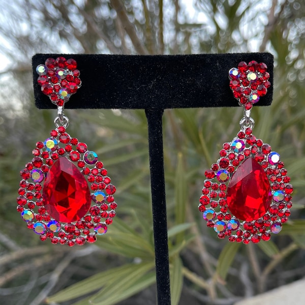 Red Earrings - Etsy
