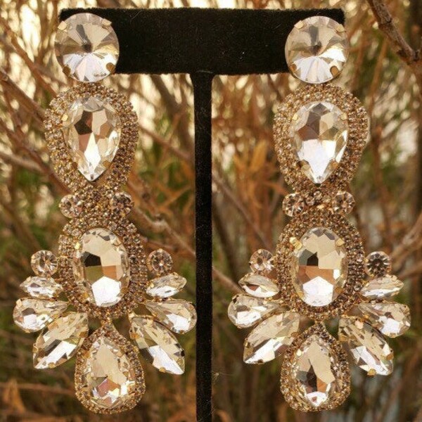 Crystal Earrings - Etsy