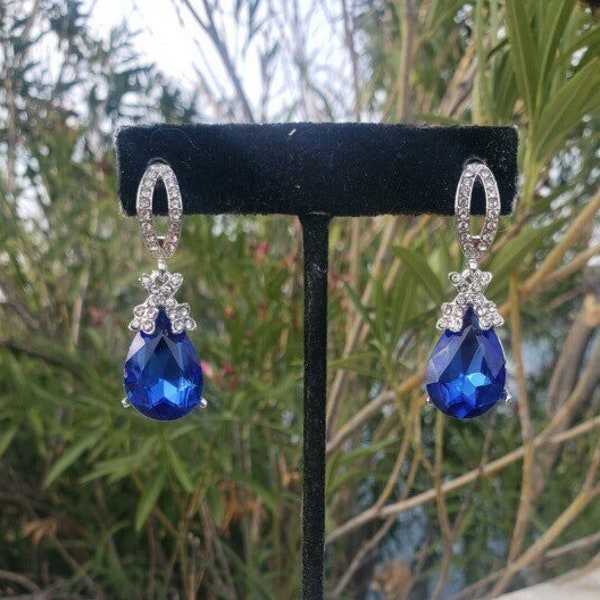 Royal Blue Earrings - Etsy