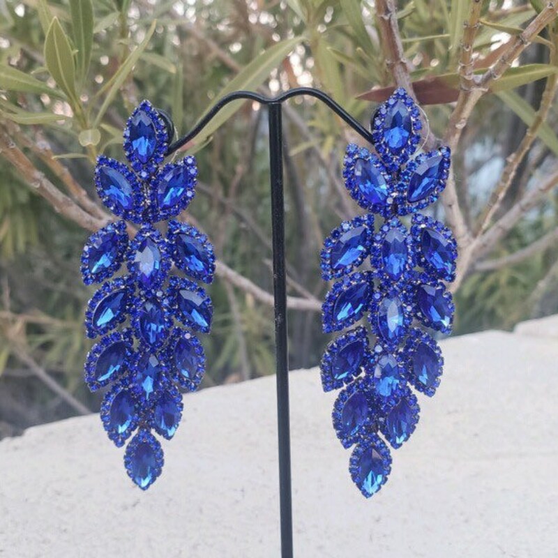 Royal Blue Earrings - Etsy