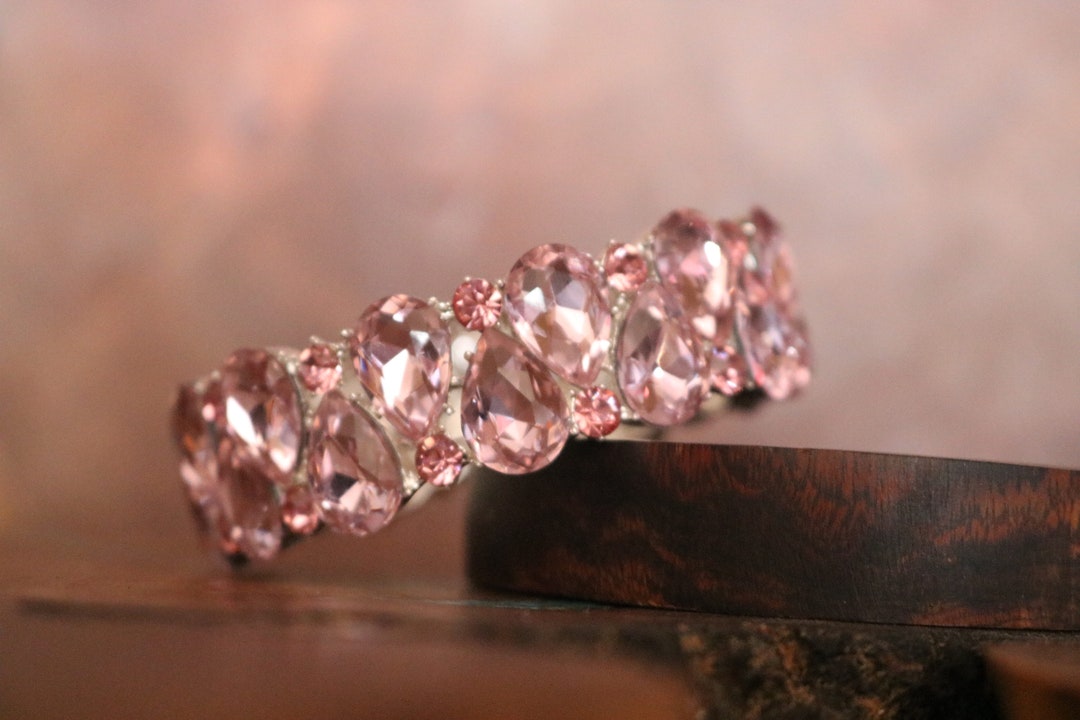 Pink Bracelet, Blush Pink Bracelet, Pink Bridal Bracelet, Rose Pink ...