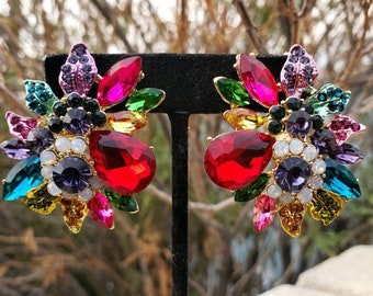 Clip on pageant earrings store