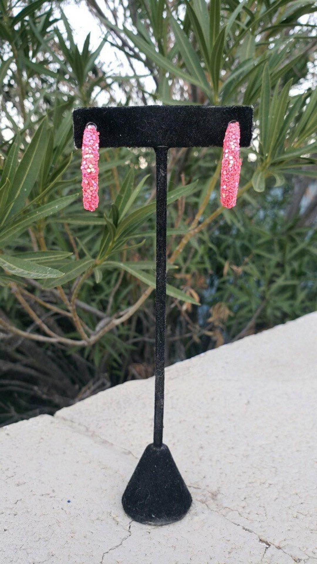 Neon Pink Hoops, Neon Little Girl Hoops, Pink Small Hoops, Hot Pink ...