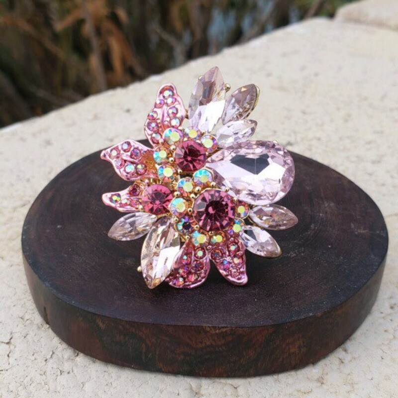 Pink Statement Ring - Etsy