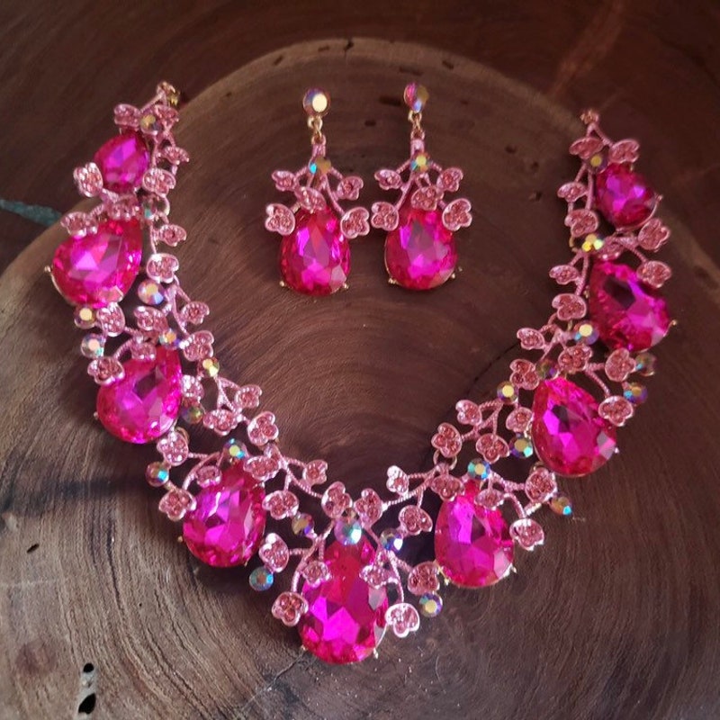 Fuchsia Necklace - Etsy