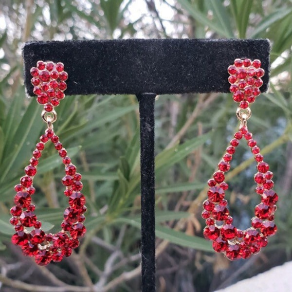 Red Earrings - Etsy