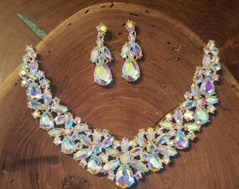 Ab Crystal Necklace | Etsy