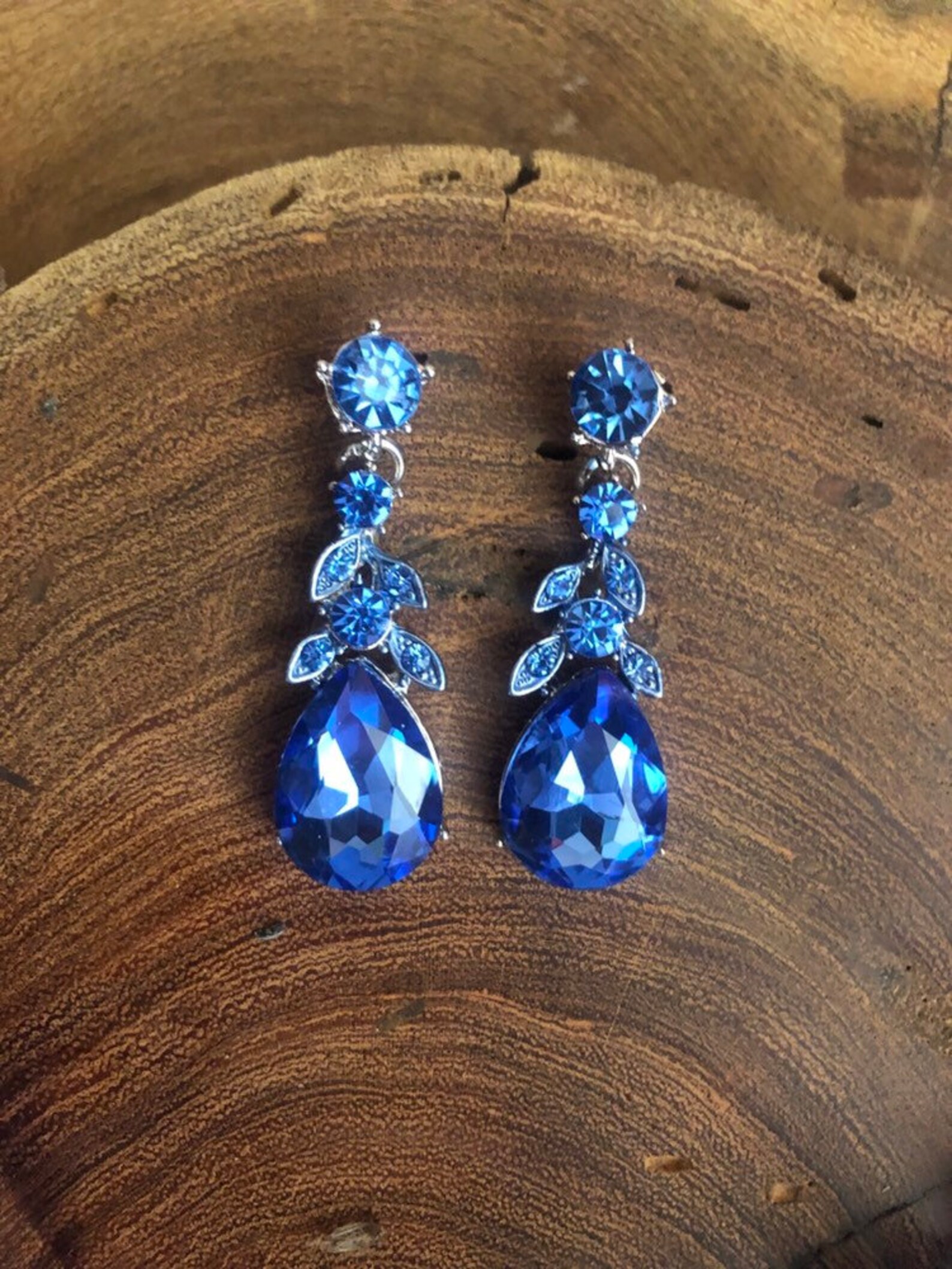 Light Sapphire Blue Necklace and Earrings Set Light Blue | Etsy