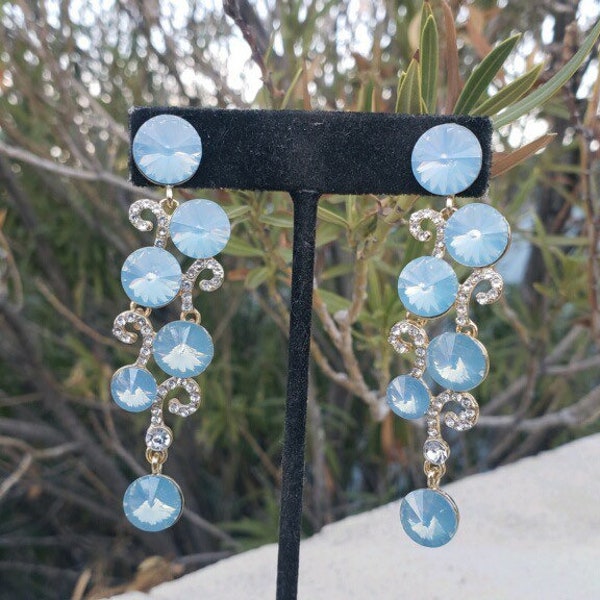 Ice Blue Earrings - Etsy