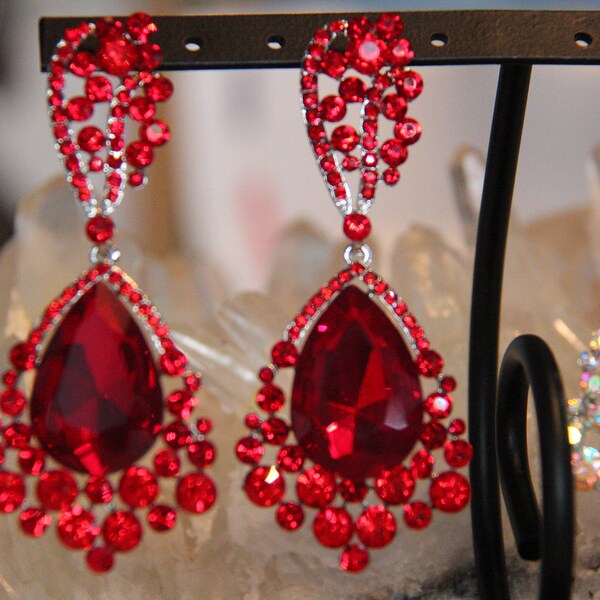 Red Earrings - Etsy