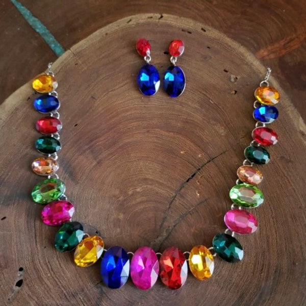 Multi Color Necklace - Etsy