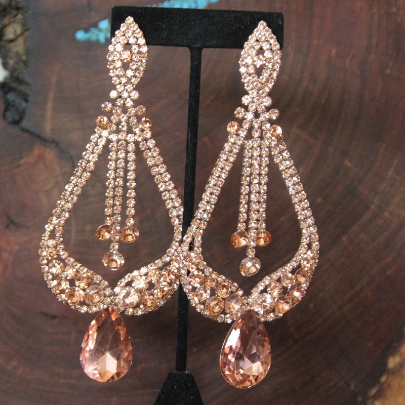 Rose Gold Earrings - Etsy