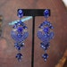 Royal Blue Earrings, Royal Blue Chandelier Earrings, Blue Pageant ...