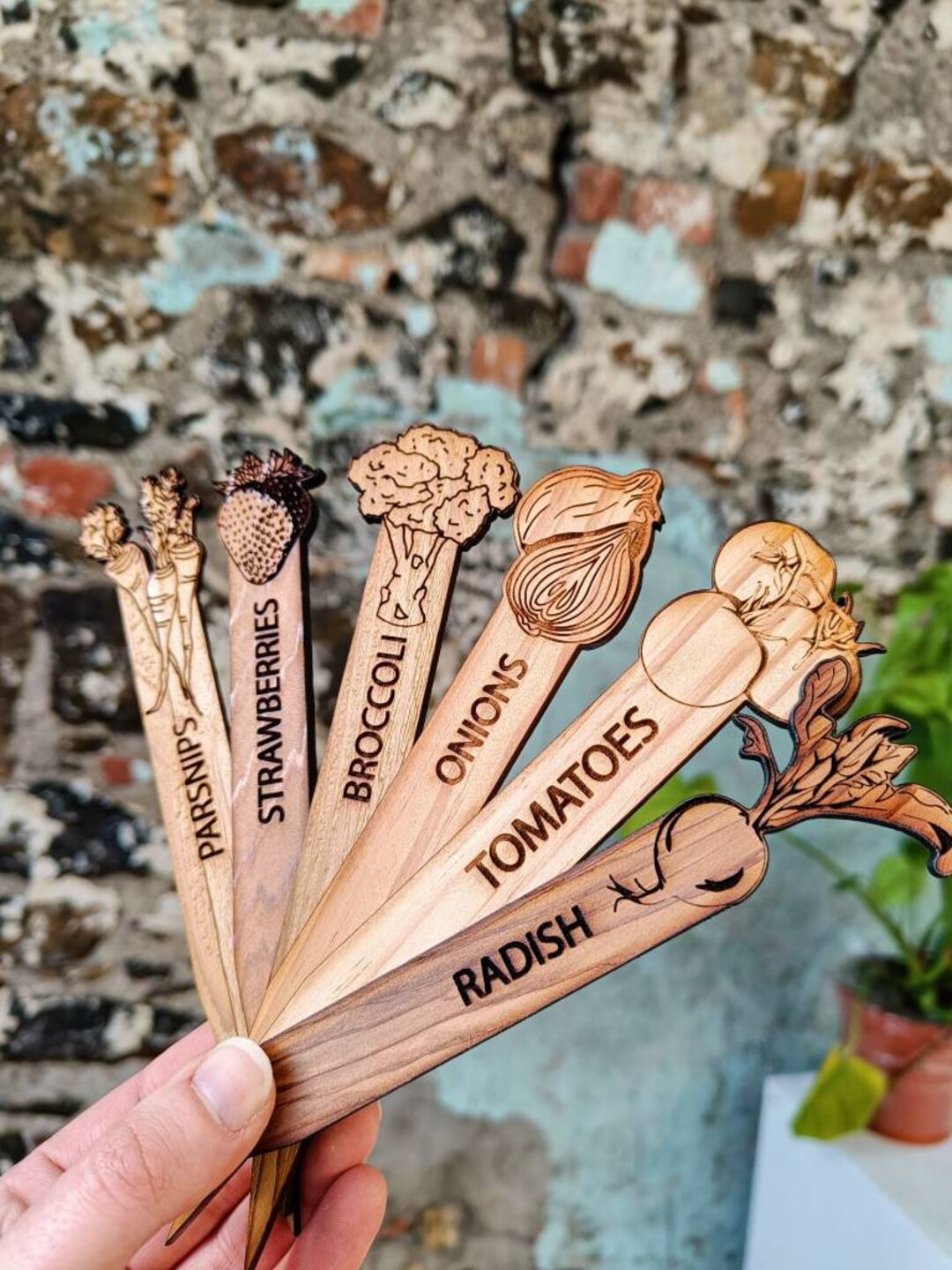 Planter Tags reclaimed Wood - Etsy