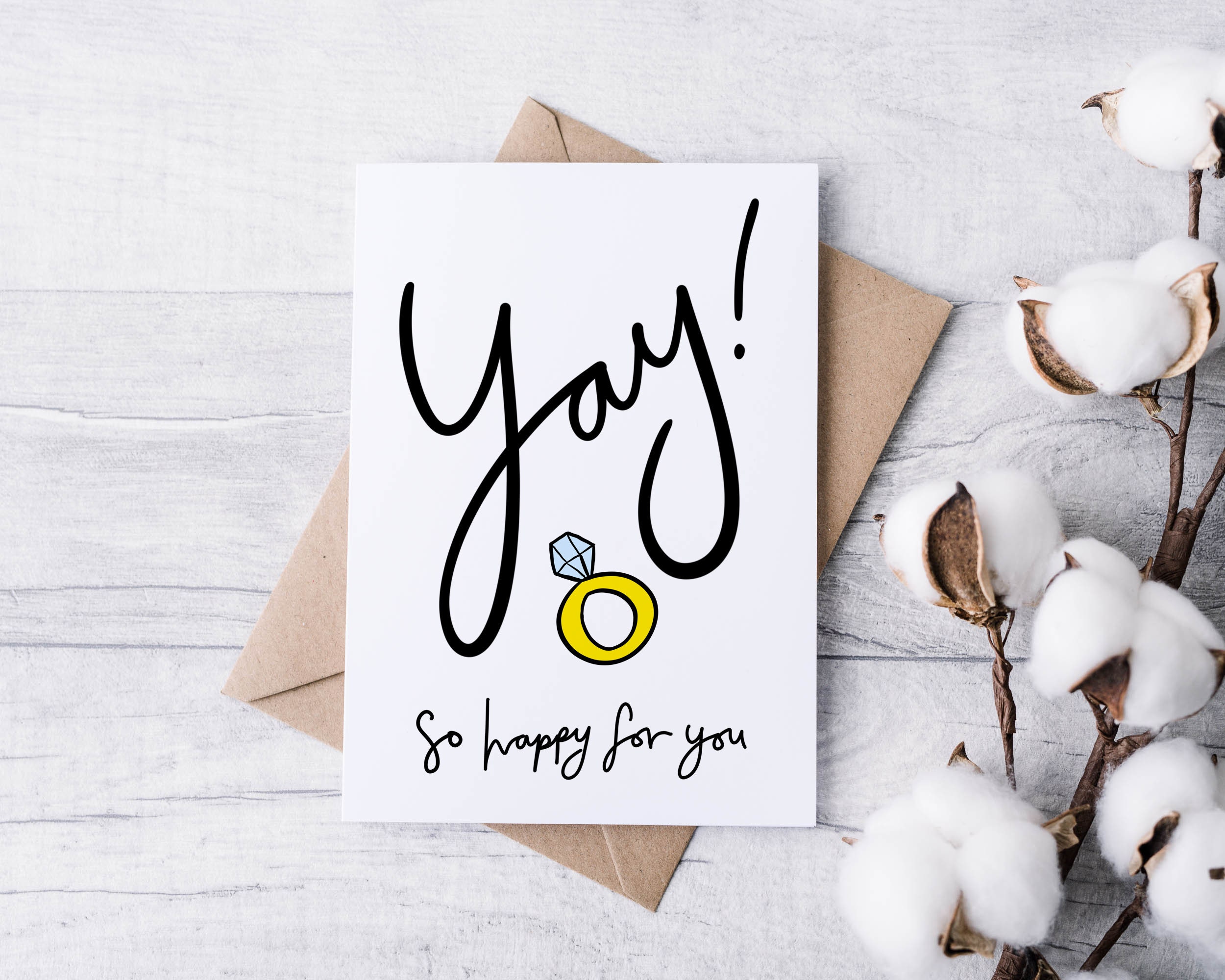 Yay So Happy For You Engagement Card Newly Engaged | Etsy