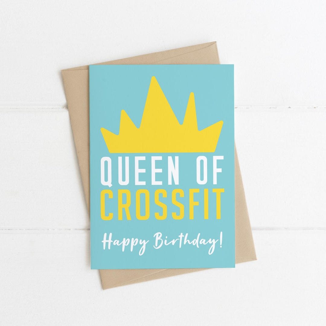 Queen of Burpees - Gym Buddy Birthday Card - Personal Trainer Card ...