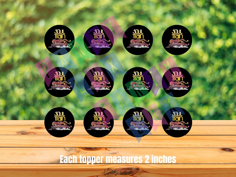 Soul Train Theme Party Printable, Soul Train Party, Soul Train Cupcake ...