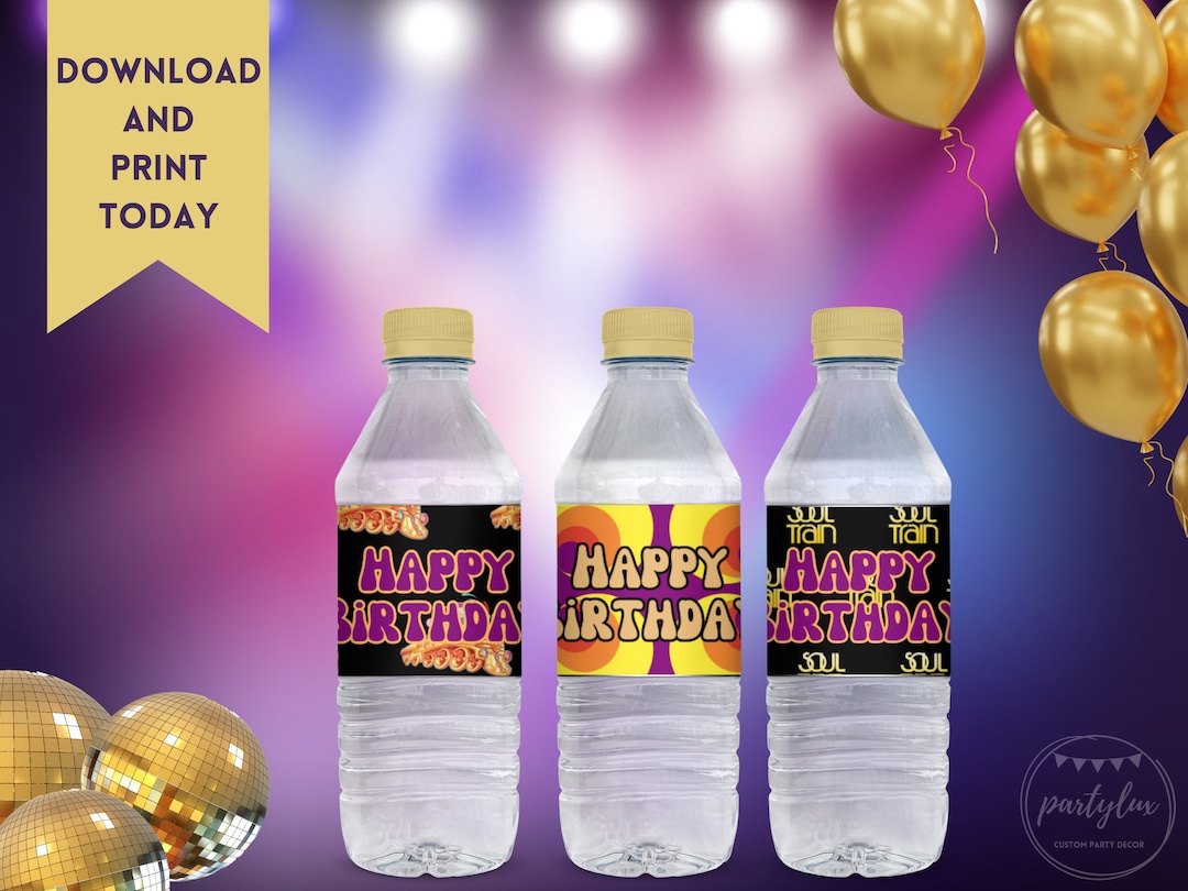 Soul Train Party, Soul Train Theme, Soul Train Water Bottle Labels ...