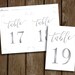 Silver Printable Table Numbers 1 30 Instant Download - Etsy