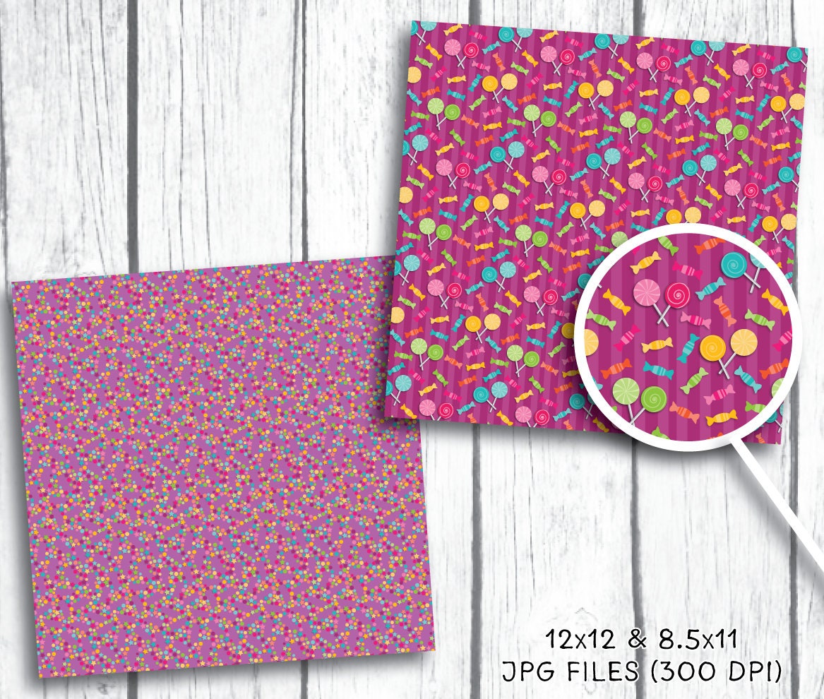 Birthday Digital Paper | PRINTABLE Jpg | 8.5 X 11 and 12x12 | Bright ...