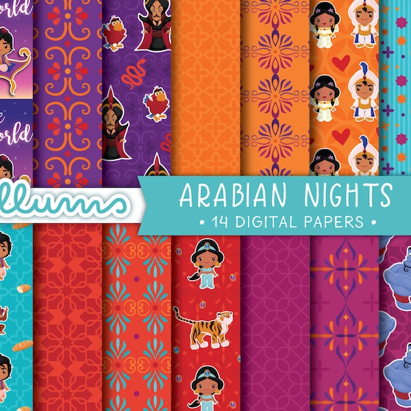 Aladdin Scrapbook Paper - Etsy