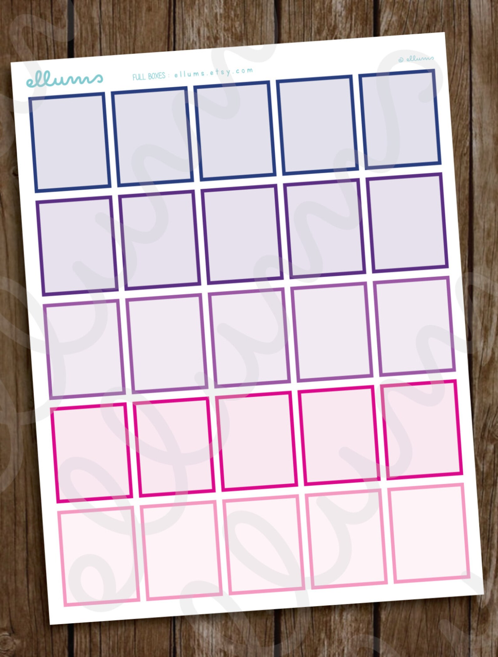 Full Box Stickers PRINTABLE Instant Download Full Boxes | Etsy