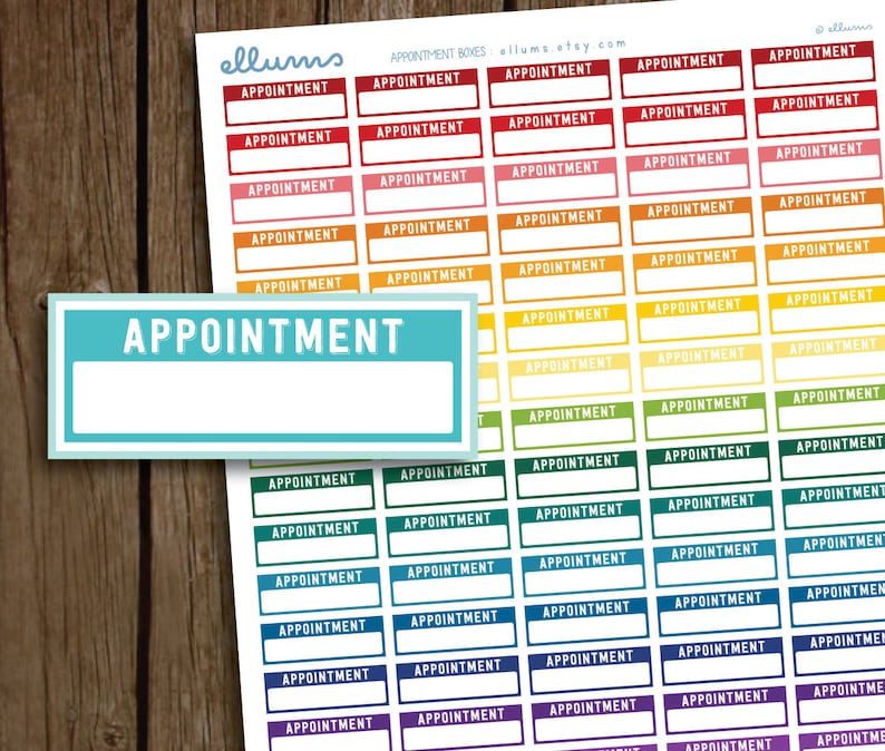 Appointment Planner Stickers PRINTABLE Instant Download - Etsy Canada